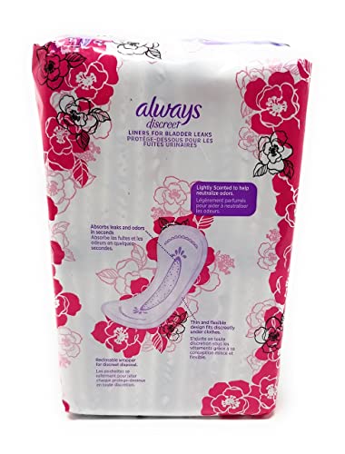 Always Discreet, Incontinence Light Pads, 3 Drops, 30 Pads each (Value Pack of 2)