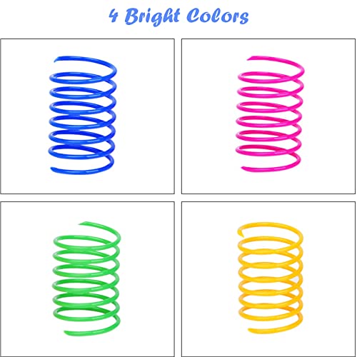 ISMARTEN Cat Spring Toys Pet Wide Plastic Colorful Springs Cat Toys for Cat Kitten Pets (Random Color) (10pcs)