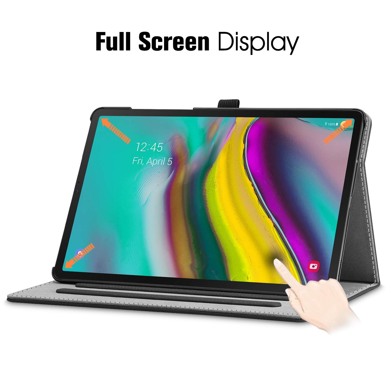 Fintie Case for Samsung Galaxy Tab S5e 10.5 2019 Model SM-T720/T725/T727, Multi-Angle Viewing Stand Cover with Pocket Auto Sleep Wake Feature, Black
