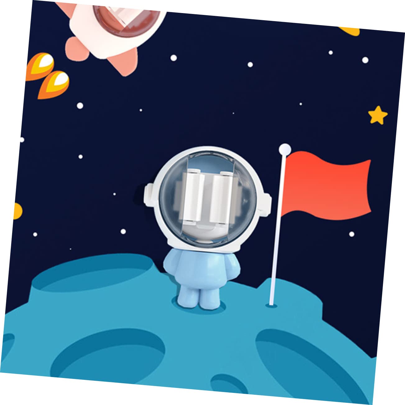 Abaodam and Cartoon Hanging Self Punch Kitchen for Bathroom Hook Adhesive Mop Clip Storage Free Home Wall Mount Holder Organizer Clips Broom Tool Astronaut Hanger