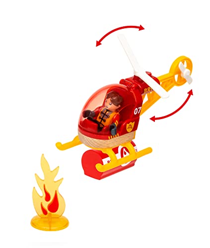 BRIO World β 36025 Rescue Team Train Set | 44-Piece Interactive Toy for Kids Age 3 and Up | Multi-Level Railway Play | FSC-Certified European Beech Wood