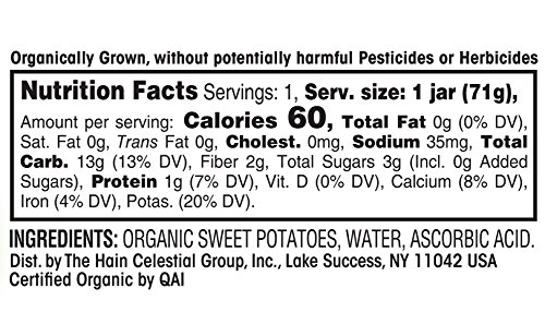 Earth's Best Organic Stage 1 Baby Food, Sweet Potato, 2.5 oz. Jar