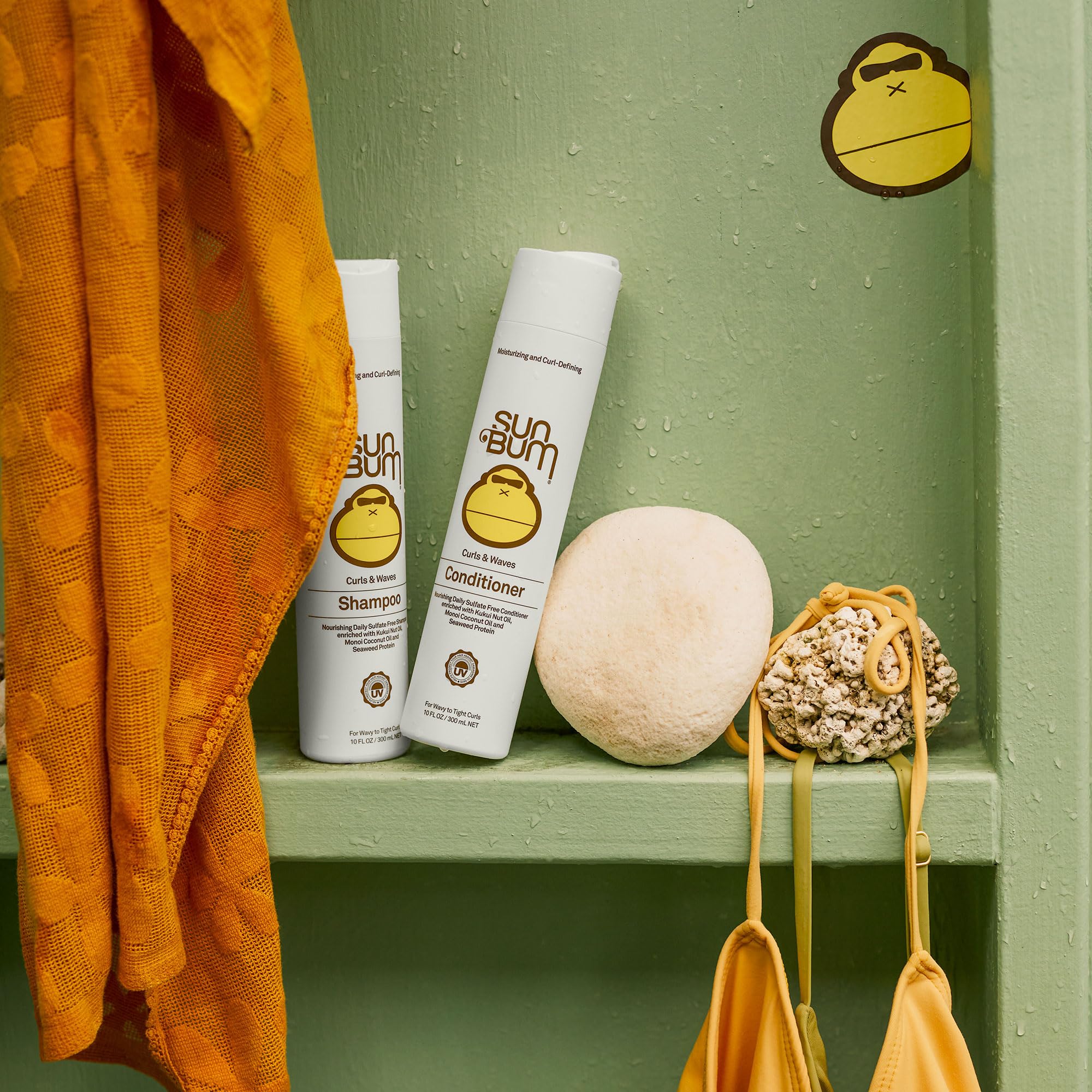 Sun Bum Curls Conditioner | Vegan and Cruelty Free Moisturizing Hair Treatment for Wavy and Curly Hair | 10 oz