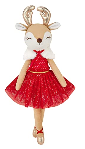 Bearington Noella Plush Reindeer Ballerina Doll, 16.5 Inch