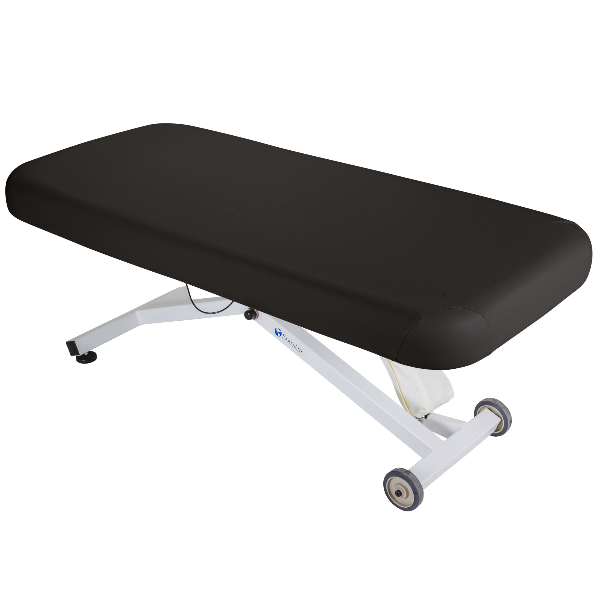 EARTHLITE Massage Table Protection Cover – 100% PU, Fitted Sheet, Fits Round & Square Corners (28-32"), Black