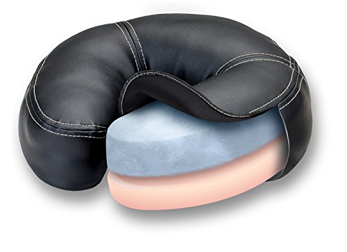 EARTHLITE Massage Table Face Cradle FLEX-REST - Self-Adjusting, Flexible Platform with Strata Memory Foam Face Pillow, Vanilla Crème