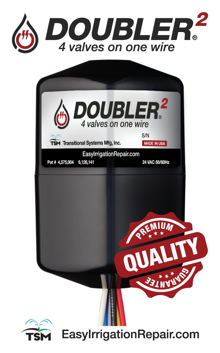 DOUBLER2 - 4 Valves on One Wire / Expand or Repair Your Irrigation System with Ease