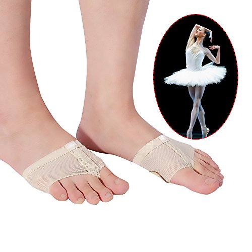 Alomejor Half Dance Paw Pad Shoes, Lyrical Ballet Belly Dance Foot Thongs Sole Forefoot Pads Toe Undies Fitness Accessory(M)