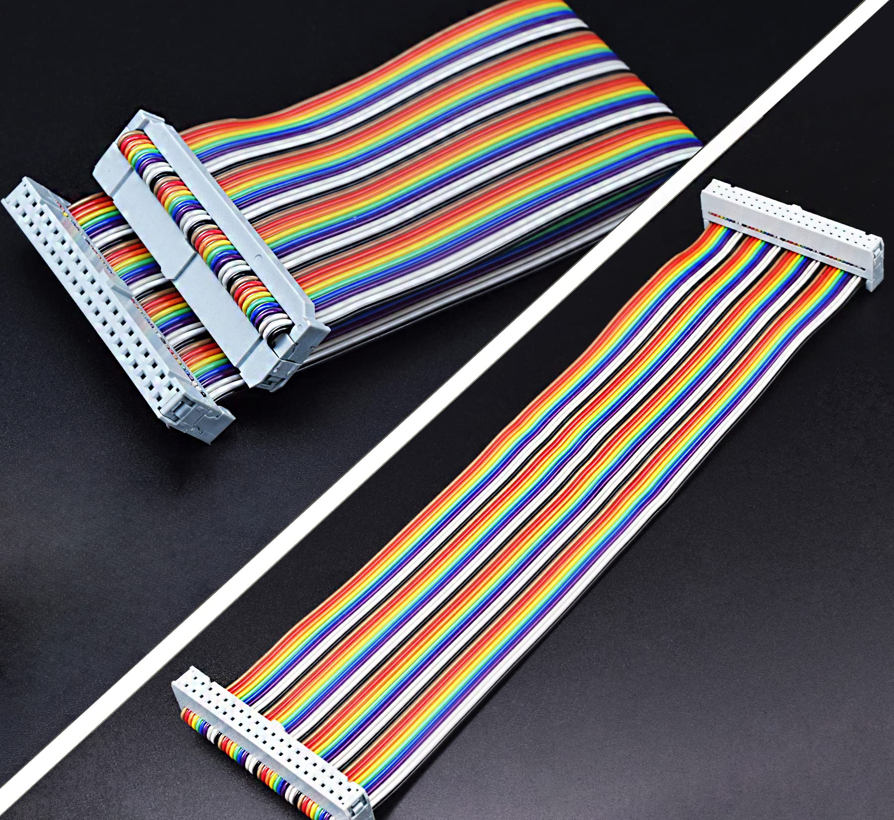 Adeept Raspberry Pi GPIO Breakout, T-Type GPIO Expansion Board +830 Points Solderless Breadboard+65pcs Jumper Cables +40pin Rainbow Ribbon Cable, Raspberry Pi GPIO Expansion Kit
