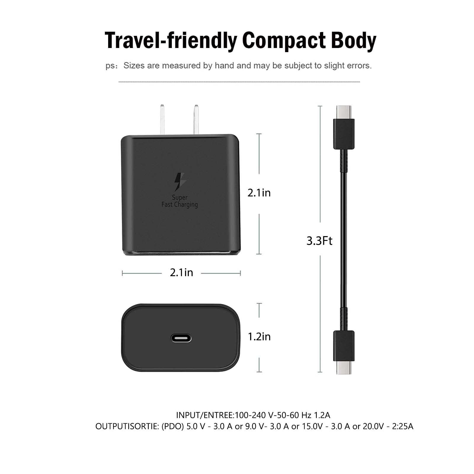45W Samsung Fast Wall Charger Type C, USB C Phone Charger Charging Cable for Samsung Galaxy S23 Ultra/S23/S23+/S22 Ultra/S22/S21/S20, Galaxy Tab S8/S8 Ultra/Galaxy Z Fold 4/Z Flip 4/Z Fold 3