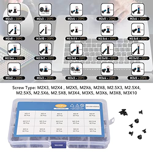 AGOUNOD Laptop Screws Computer Screws Kit Carbon Steel for Electronic Repair for Laptop Repairs