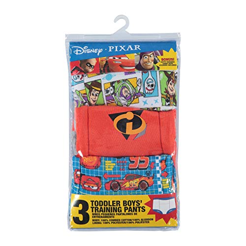 Disney Toddler Boys' Cars Toy Story Nemo 3 Pack Training Pant, Assorted, 2T