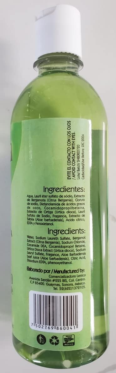 Lenico Bergamot Shampoo, Conditioner, Oil, Gel Fixer, Beard and Mustache Oil - Gold Edition Super Combo Hair Care - 46.84 Fl Oz