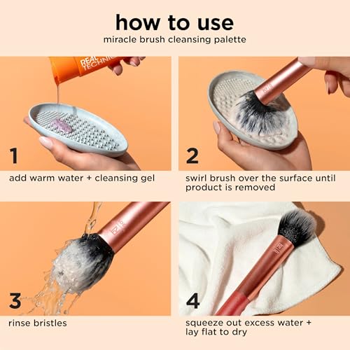 Real Techniques Miracle Brush Cleansing Palette, 1 Count