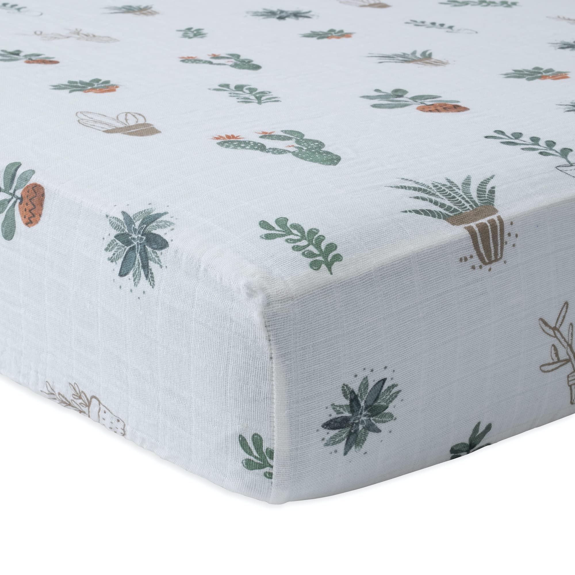 Little Unicorn Cotton Muslin Fitted Sheet - Prickle Pots yobio