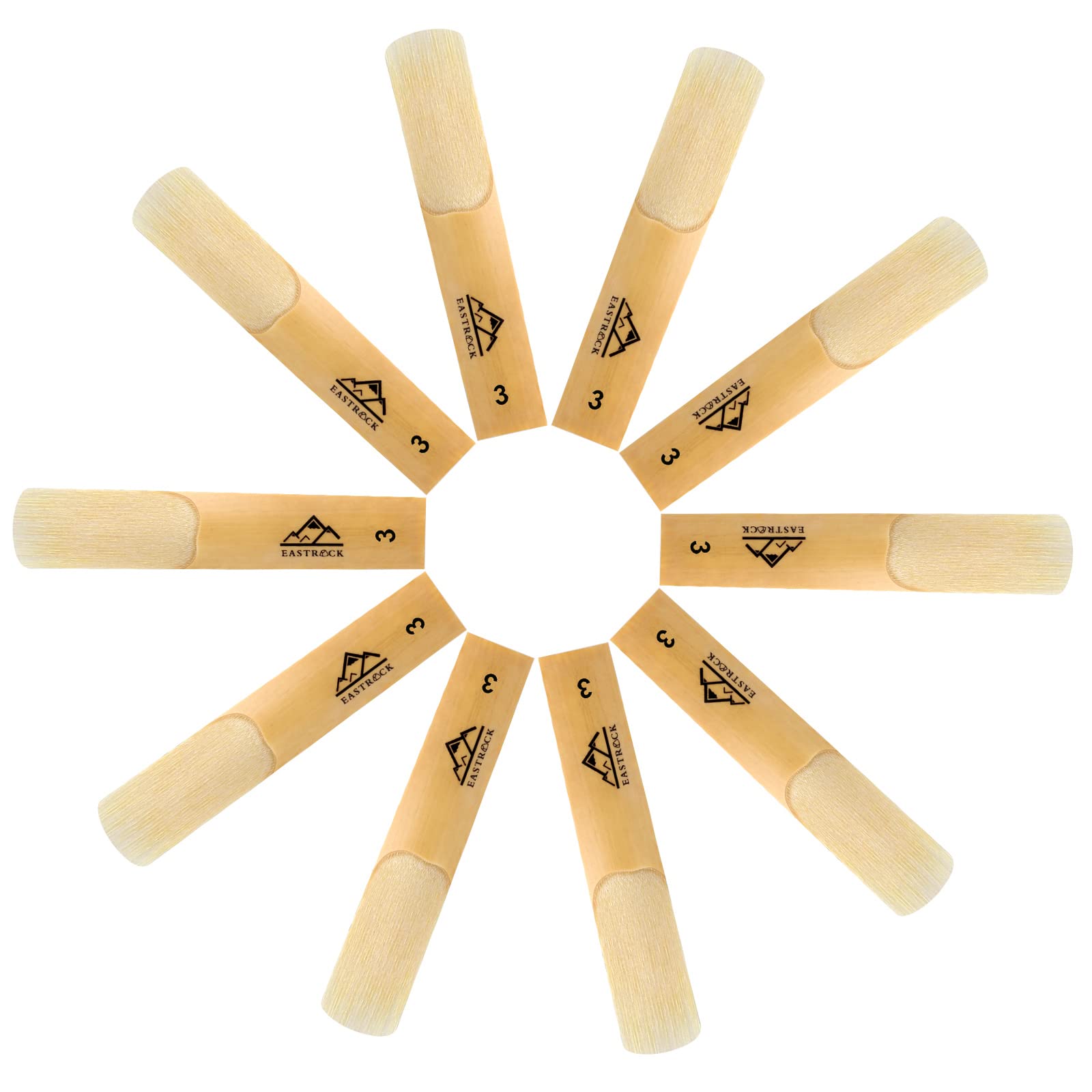 EASTROCK Clarinet Reeds 2.0/2.5/3.0 for Bb Clarinet Strength 3.0-10 Pack with Plastic Case