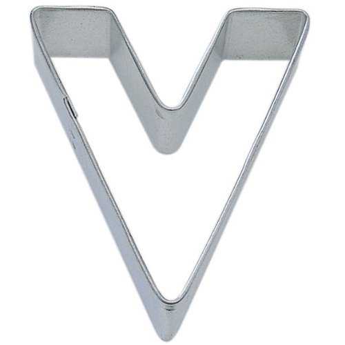 Alpha Numbers OTBP Letter V Cookie Cutter 3 Inch âTin Plated Steel Cookie Cutters â Letter V Cookie Mold