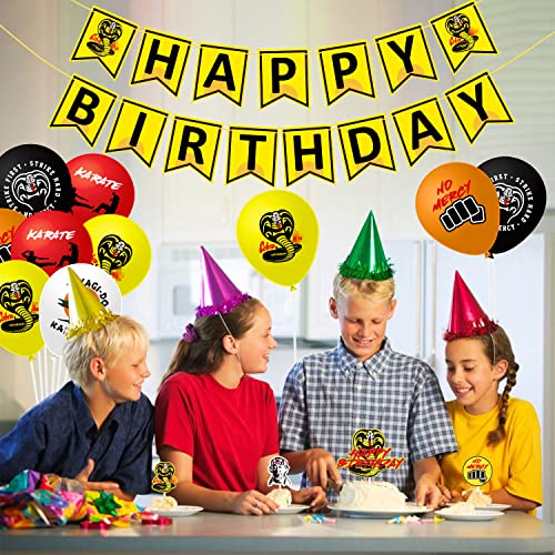 51Pcs Birthday Decorations Kit Including Latex Balloons, Banner, Cake & Cupcake Toppers, Party Supplies for Adults