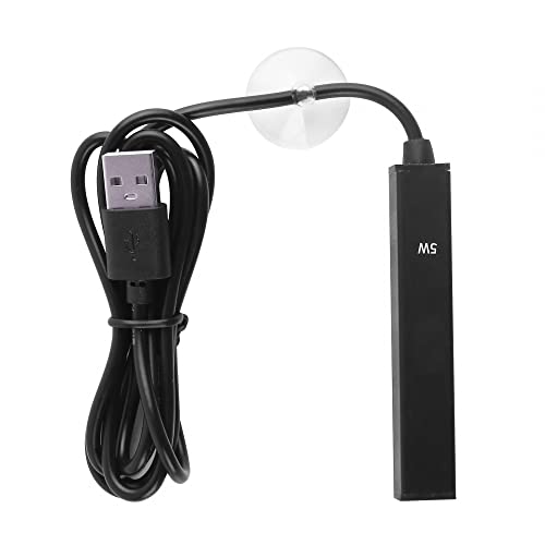 Aquarium Heater, 5W Fish Tank Heater Mini USB Submersible Heater Aquarium Heating Rod for 0.5-2L Fish Tank