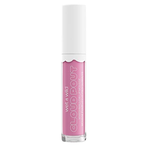 wet n wild Liquid Lipstick Cloud Pout Marshmallow, Pink Cotton Candy Skies | Matte Lip Cream Mousse | Argan Oil | Vitamin E