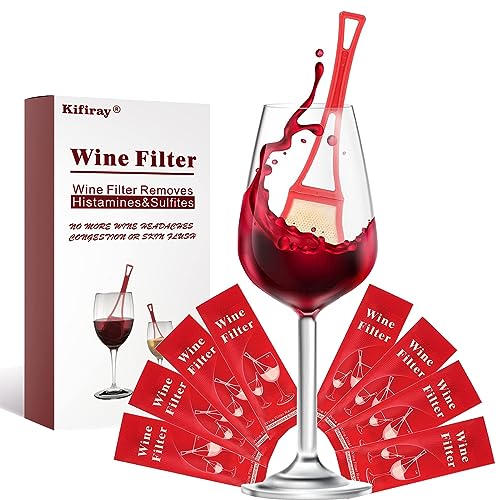 8-Packs Wine Wand Filter, Wands Wine Purifier Sticks, Remove Wine Sulfites and Histamines, Reduces Headaches Nausea & Wine Allergies, Purify Wines Without Changing the Natural Taste & Pure