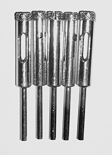 DrillGlass 5/16" Diamond Core Bit 5-Pack Fits Your Dremel Tool for Glass and Tile | Beginner's Instructions Drilling Guide | Idea Guide | 516DCB 5
