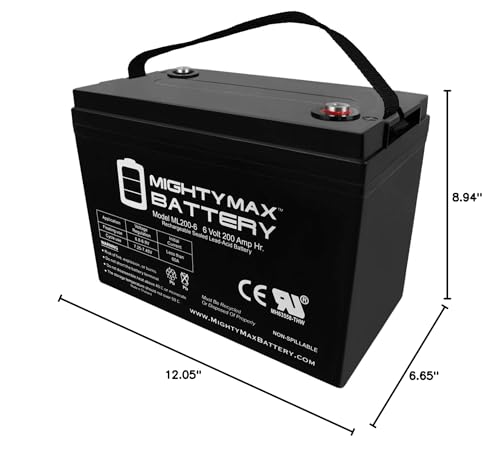 Mighty Max Battery 6V 200AH SLA Battery Replaces Champion M83CHP06V27 Golf Cart RV Boat