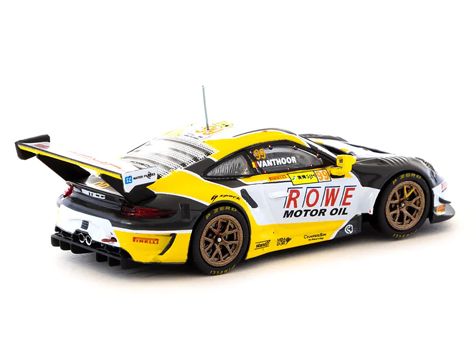 911 GT3 R #99 Vanthoor 2nd Place Macau GT Cup FIA GT World Cup (2019) "Hobby64 Series 1/64 Diecast Model Car by Tarmac Works T64-059-19MGP99