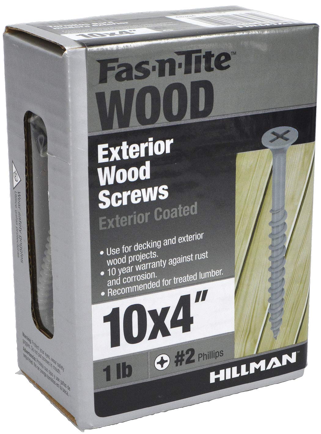 Fas-n-Tite Exterior Coated Wood Screw - 1lb Box (#10 x 4")