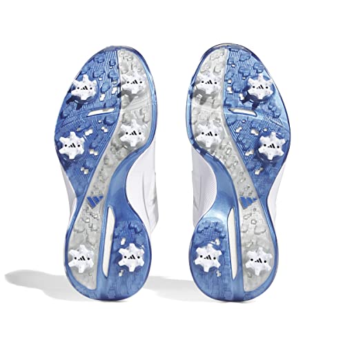 adidas Women's ZG23 BOA Golf Shoes, Footwear White/Blue Fusion Metallic/Silver Metallic, 8.5