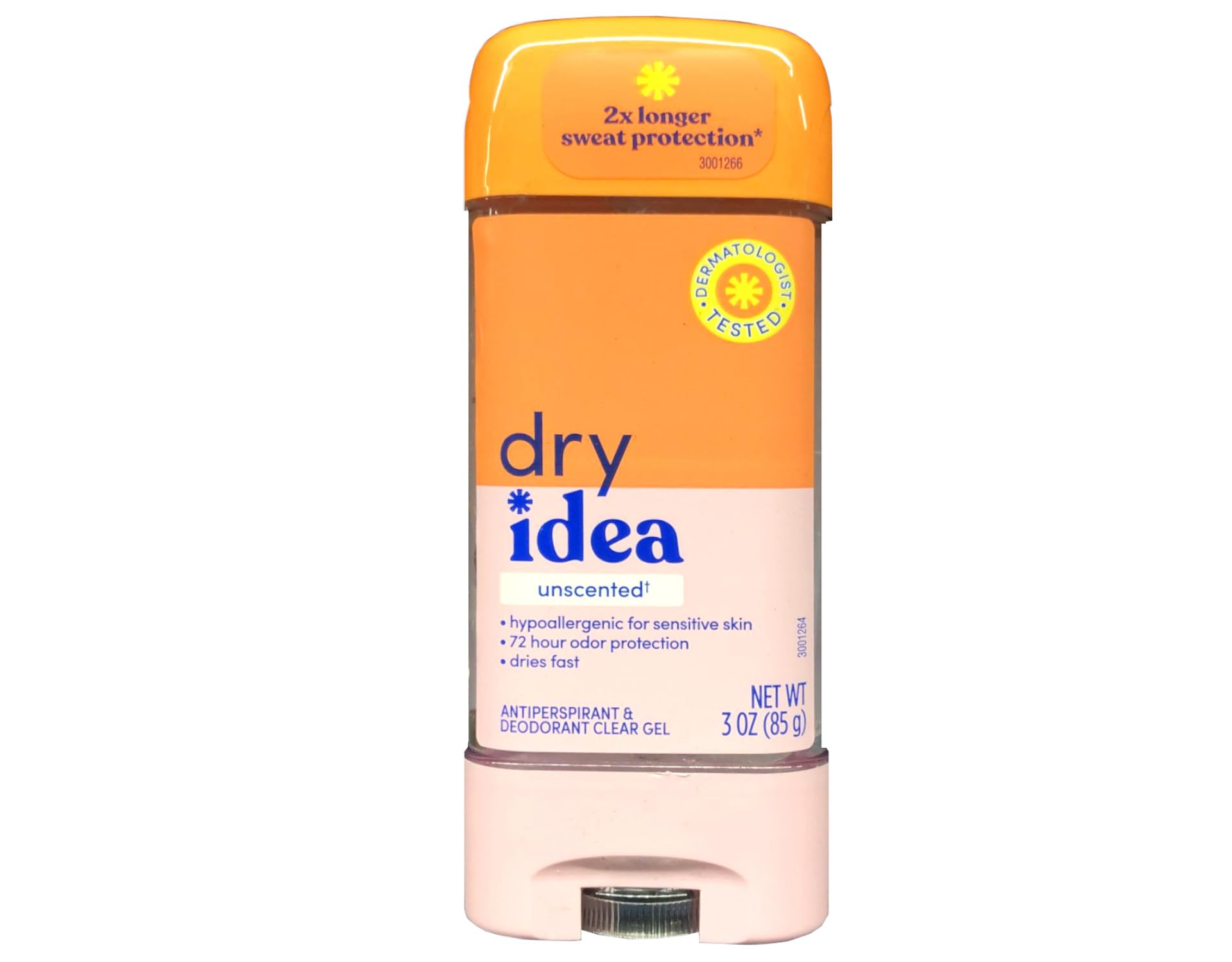 Dry Idea AdvancedDry Unscented Antiperspirant & Deodorant Clear Gel 3.0FL OZ (Pack of 3)