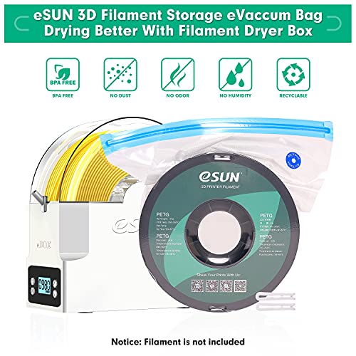 eSUN 3D Printing Filament Vacuum Storage Bag, Spool Storage Sealing Bags Dust Proof Humidity Resistant for Keeping Filament Dry, 5 Vaccum Bags Only