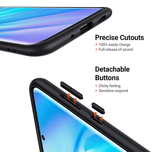 TORRAS Shockproof Galaxy S20 Plus Case/Galaxy S20 Plus 5G Case, [Military Grade Drop Tested] Translucent Matte Hard Back with Soft Edge Slim Protective Designed for Samsung Galaxy S20 Plus Case, Black