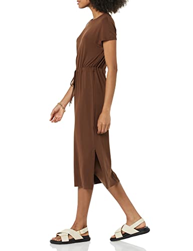 Amazon Aware Women's Modal Dropped Shoulder Midi Dress (Available in Plus Size), Deep Brown, 3X