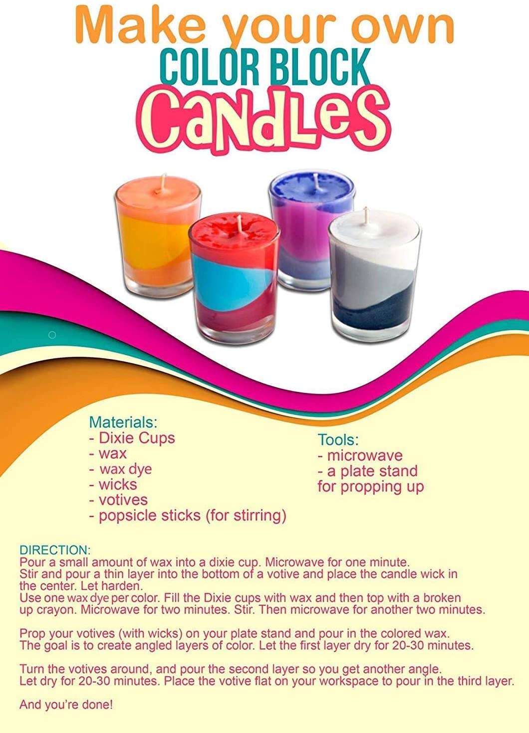 A Great Choice of 12 Popular Colors Candle Wax Dye for Candle Making, 60g Soy Wax Dye for Making 100 lb Wax, DIY Scented Candles