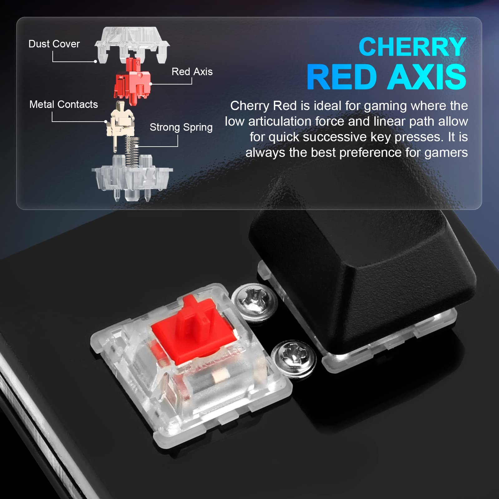 Ecarke Black 2-Key OSU Hot Swap Game Keyboards USB Wired RGB Mechanical Keypad,Autonomous Programming Macro with Software Switches