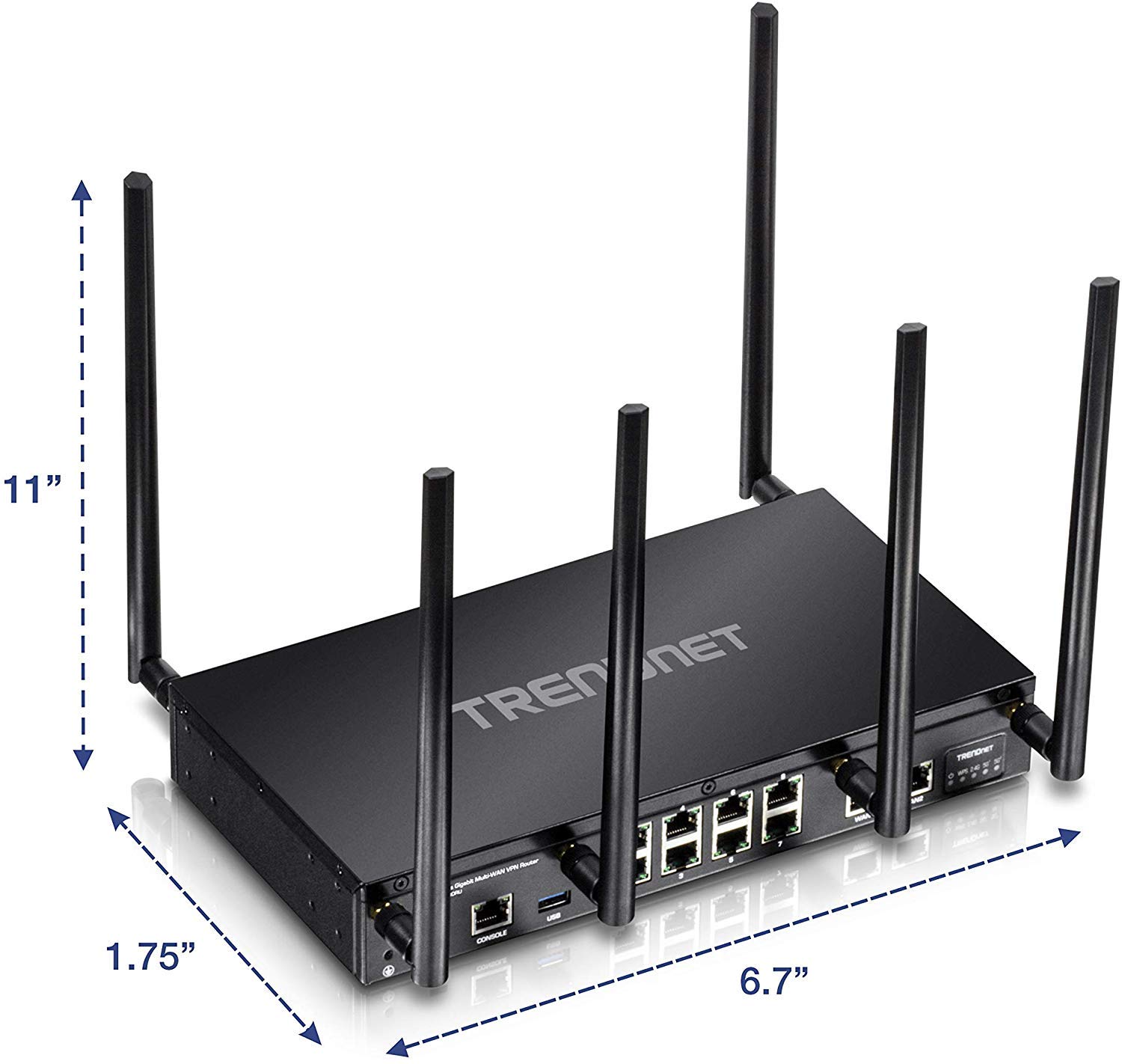 TRENDnet AC3000 Tri-Band Wireless Gigabit Dual-WAN VPN SMB Router,TEW-829DRU,MU-MIMO, Wave 2,Internet Router,Whole Office/Home wifi,Pre-Encryped Wireless,QoS ( RENEWED)