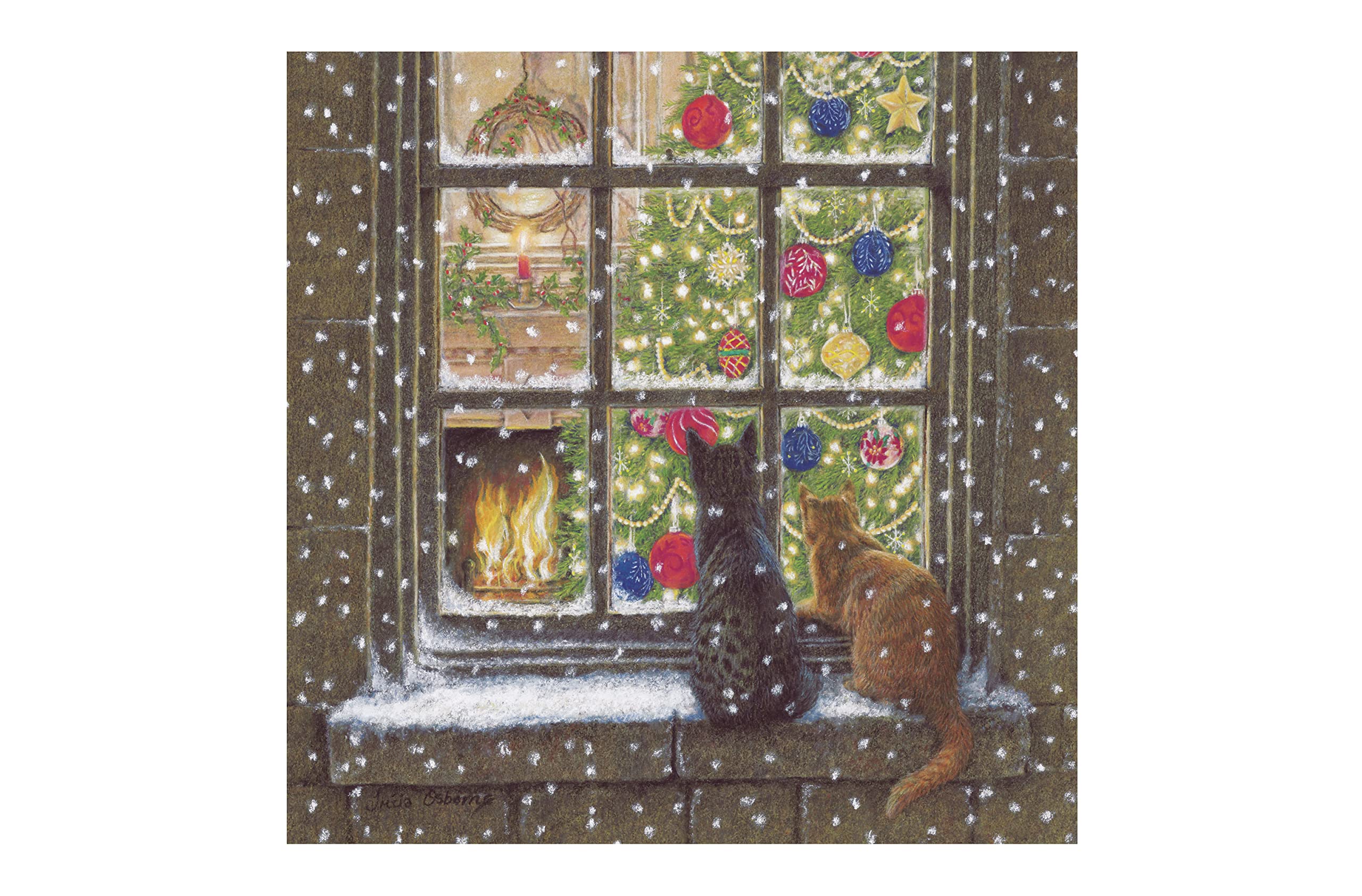 A Rare Breed Cat Christmas Cards, 8 Designs Multipack, Traditional Tabby and Ginger Cats Xmas Card Recyclable, Happy Holidays.