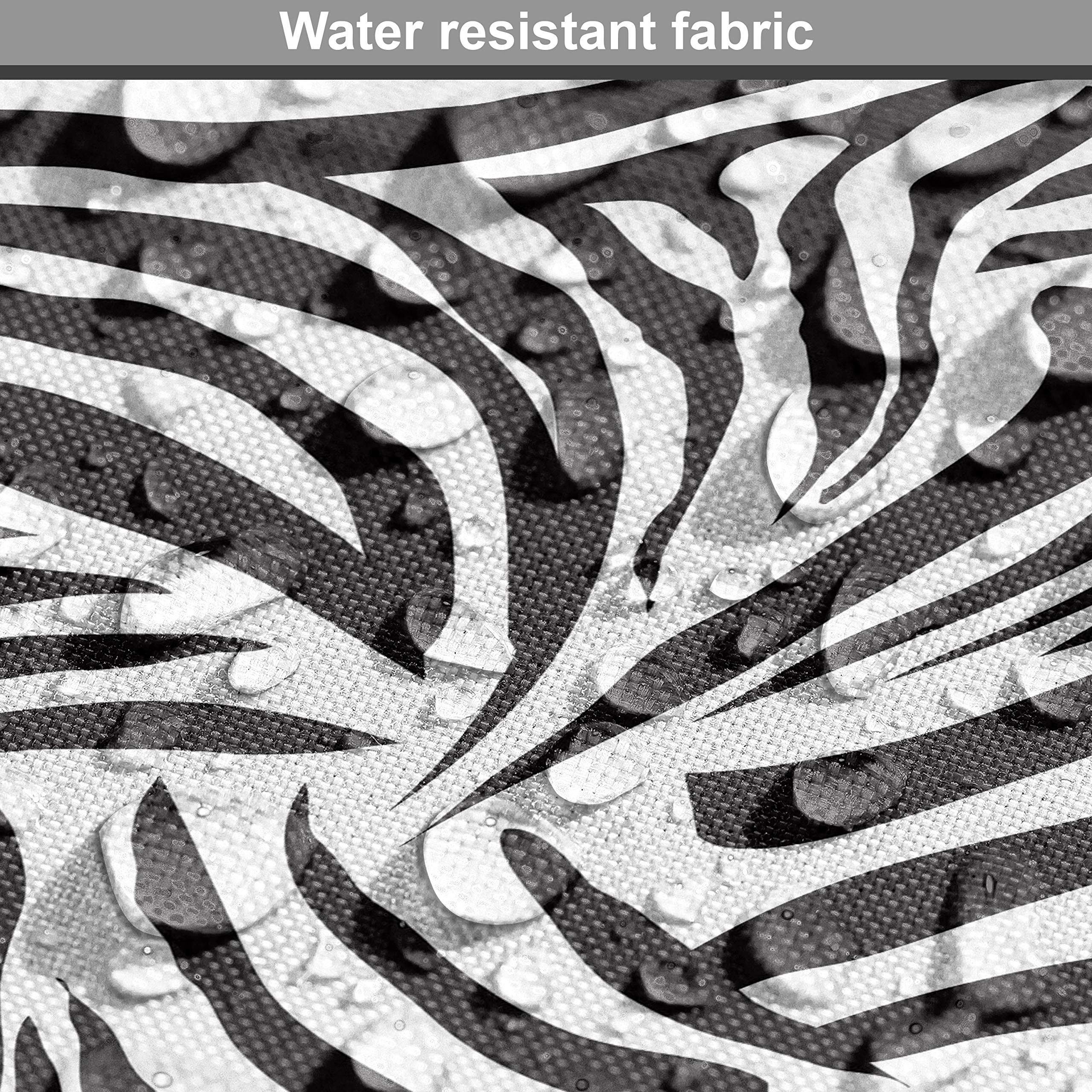 Ambesonne Zebra Print Fabric by The Yard, Striped Zebra Animal Print Nature Wildlife Inspired Simplistic Illustration, Decorative Fabric for Upholstery and Home Accents, 1 Yard, Black and White
