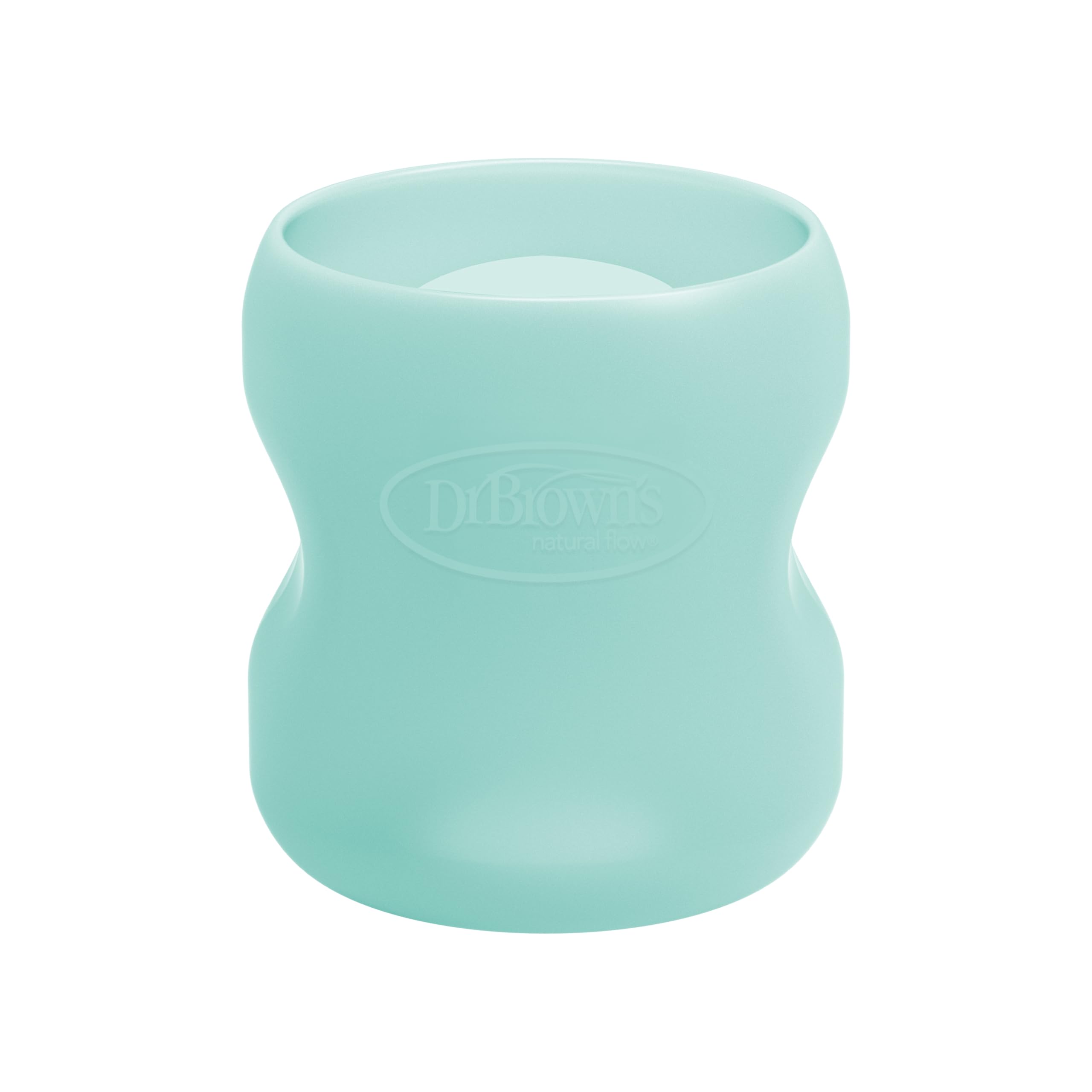 Dr. Brown's Natural Flow Options+ Glass Baby Bottle Sleeves,100% Silicone,5 oz,Wide-Neck,Mint
