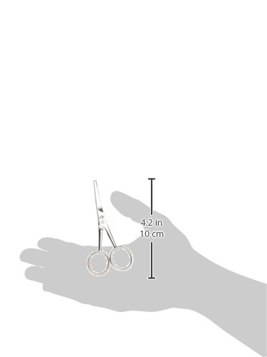 Dubl Duck Stainless Steel Ear/Nose Curved Pet Grooming Shears, 4-Inch