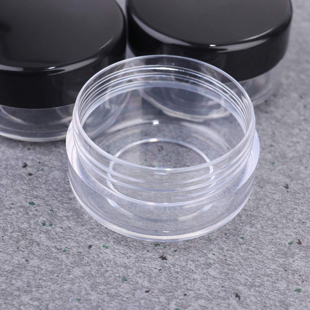 75pcs Lotion G for Mini Jar Lip Jars Cream Bottle Storageblack s Makeup Cosmetics Can Case Container Body Round Empty Sample Travel Ingredients Containers
