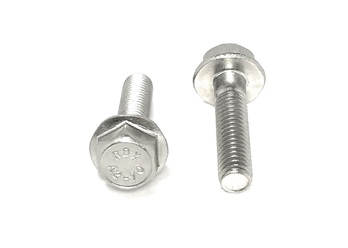 M6-1.00 x 25 Stainless Steel Flange Bolt DIN 6921 A2 Stainless Steel (25 Pieces) M6x25