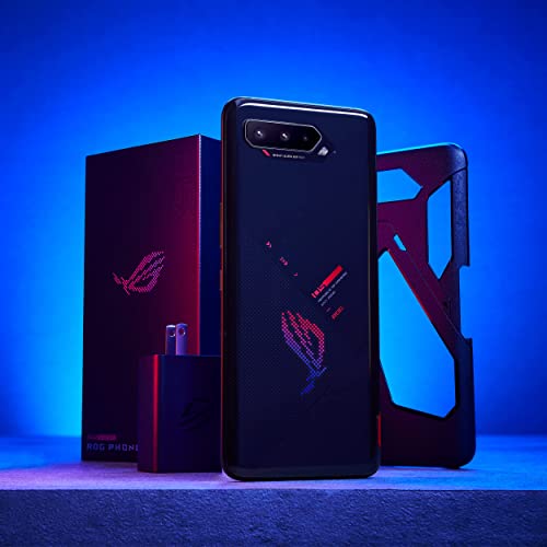 Asus ROG Phone 5s - 6.78” FHD+ 2448x1080 HDR 144Hz- 6000mAh Battery - 64MP/13MP/5MP Triple Camera with 24MP Front Camera – 16GB RAM -512GB Storage -5G LTE Unlocked Dual SIM Cell Phone - Phantom Black