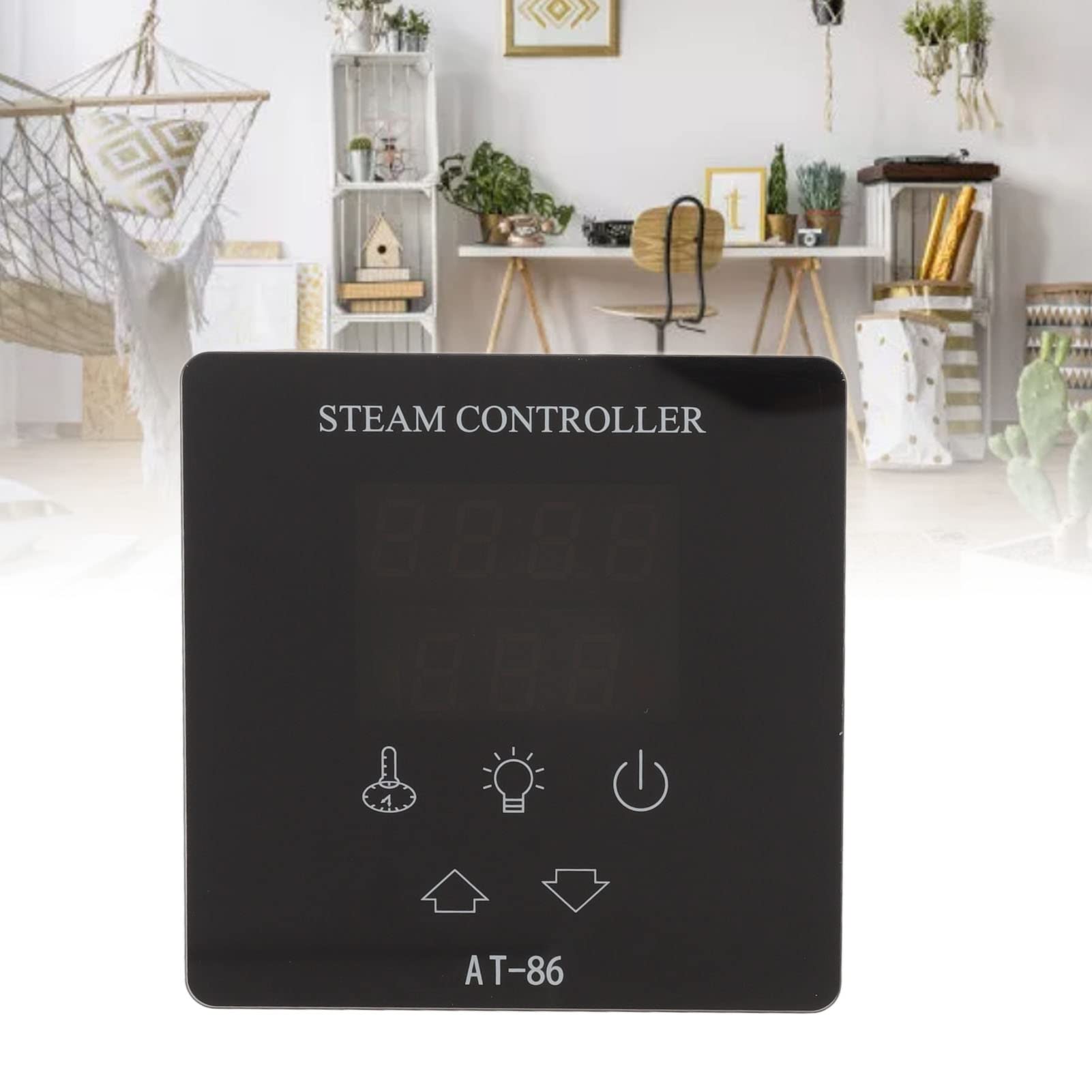 ABS Touch Screen Temperature Controller, 35-110 ℃ Plastic Time Display Heater Switch Touch Screen Temperature Controller for Spa Room