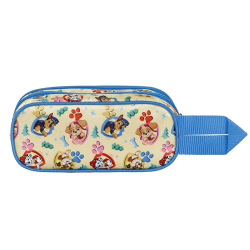 Paw Patrol Friendship-3D Double Pencil Case, Blue, 22 x 9.5 cm, Blue, One Size, 3D Double Pencil Case Friendship