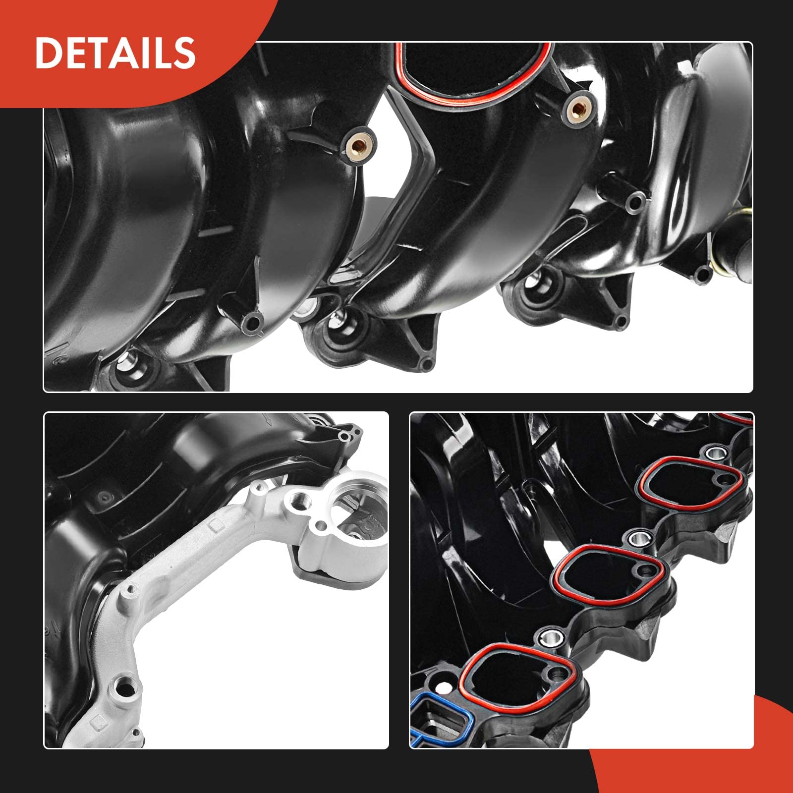 A-Premium Engine Intake Manifold Assembly with Thermostat & Gasket [SOHC, 8Cyl 4.6L] Compatible with Ford Explorer 2002-2005 & Mercury Mountaineer 2002-2005