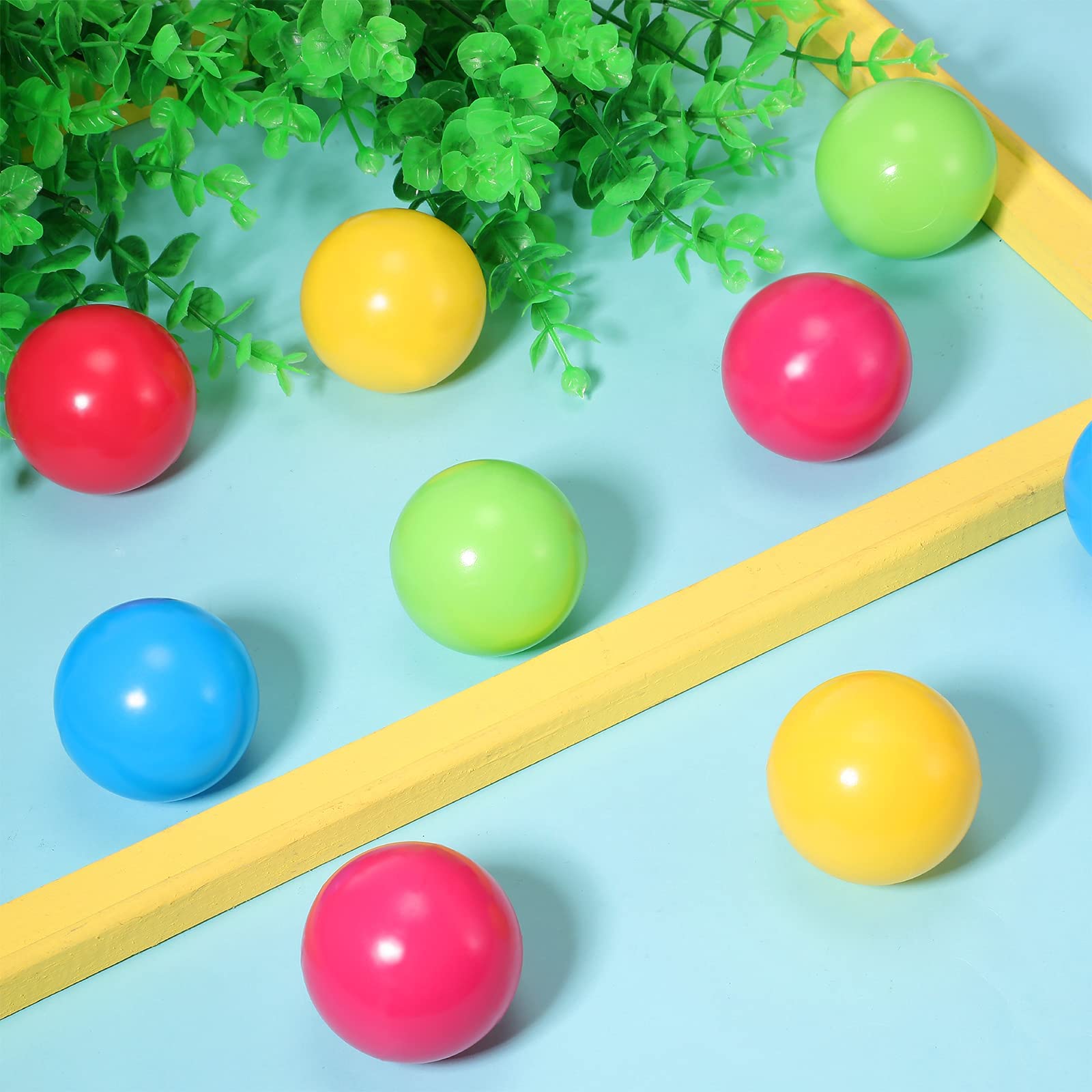Civaner Multi-Colored Replacement Toy Balls Crush Proof Bulldozer Balls Soft Plastic Air-Filled Ocean Balls for Toddlers 1.75 Inch Balls Toys (9 Pieces)