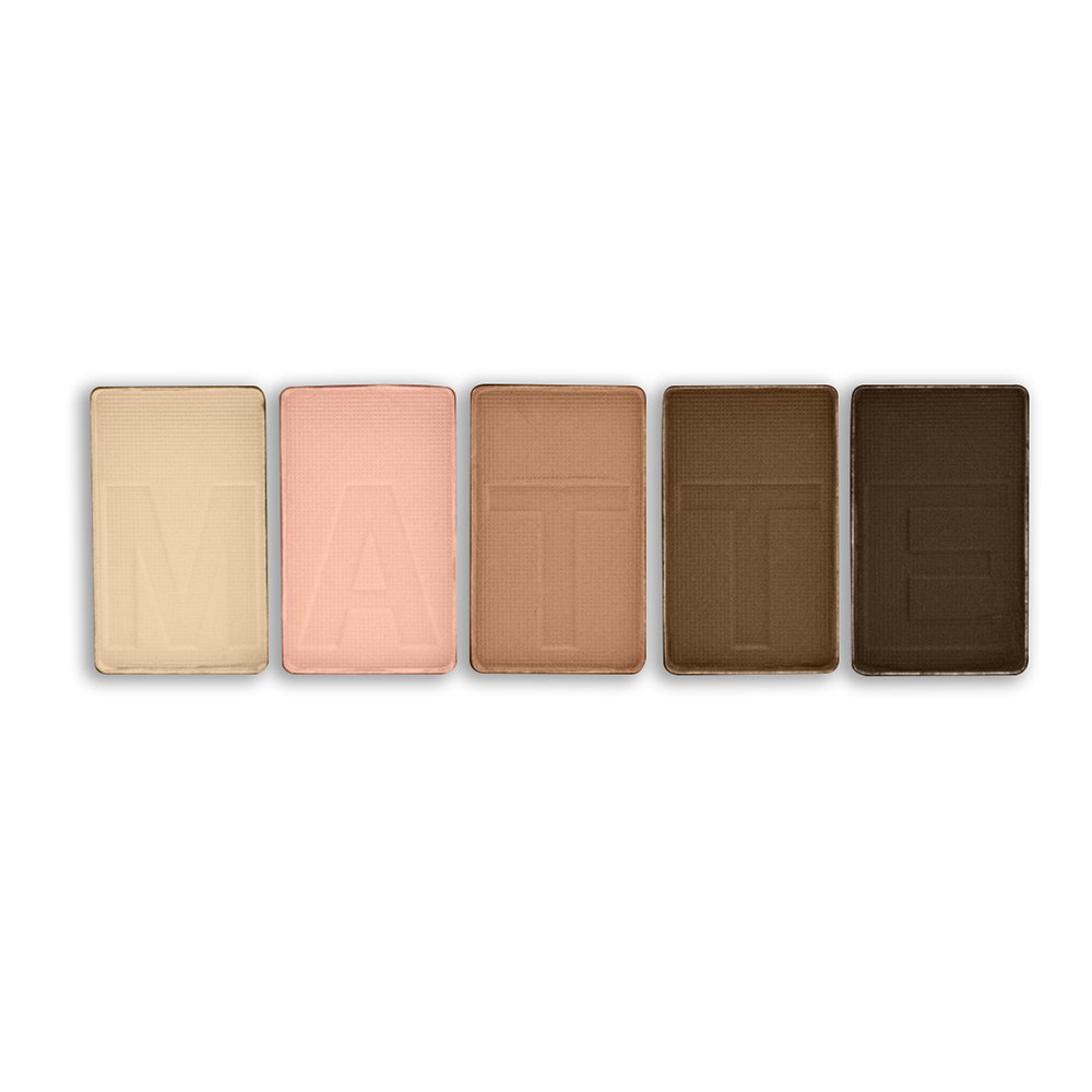 L.A. COLORS 5 Color Matte Eyeshadow Palette, Tan Khaki CEM478