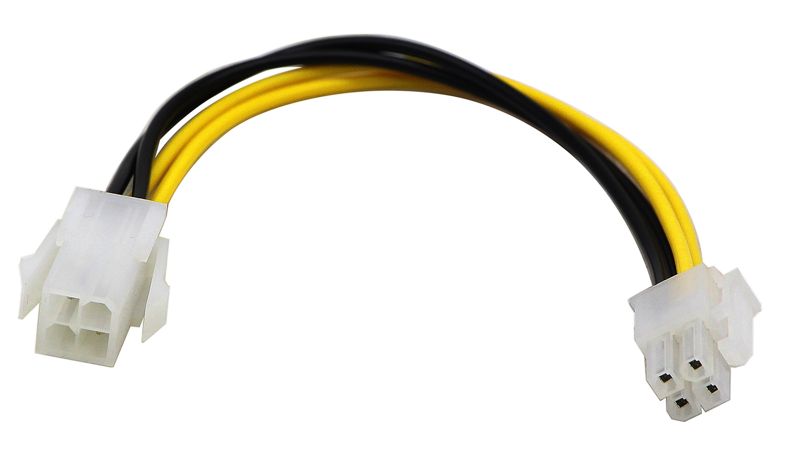 zdyCGTime(2-Pack) 4-Pin Molex M/F SATA Cable ATX 12V Power Supply 4-Pin CPU Male to Female CPU Motherboard Power SATA Extension Cable(20CM/8 Inch)